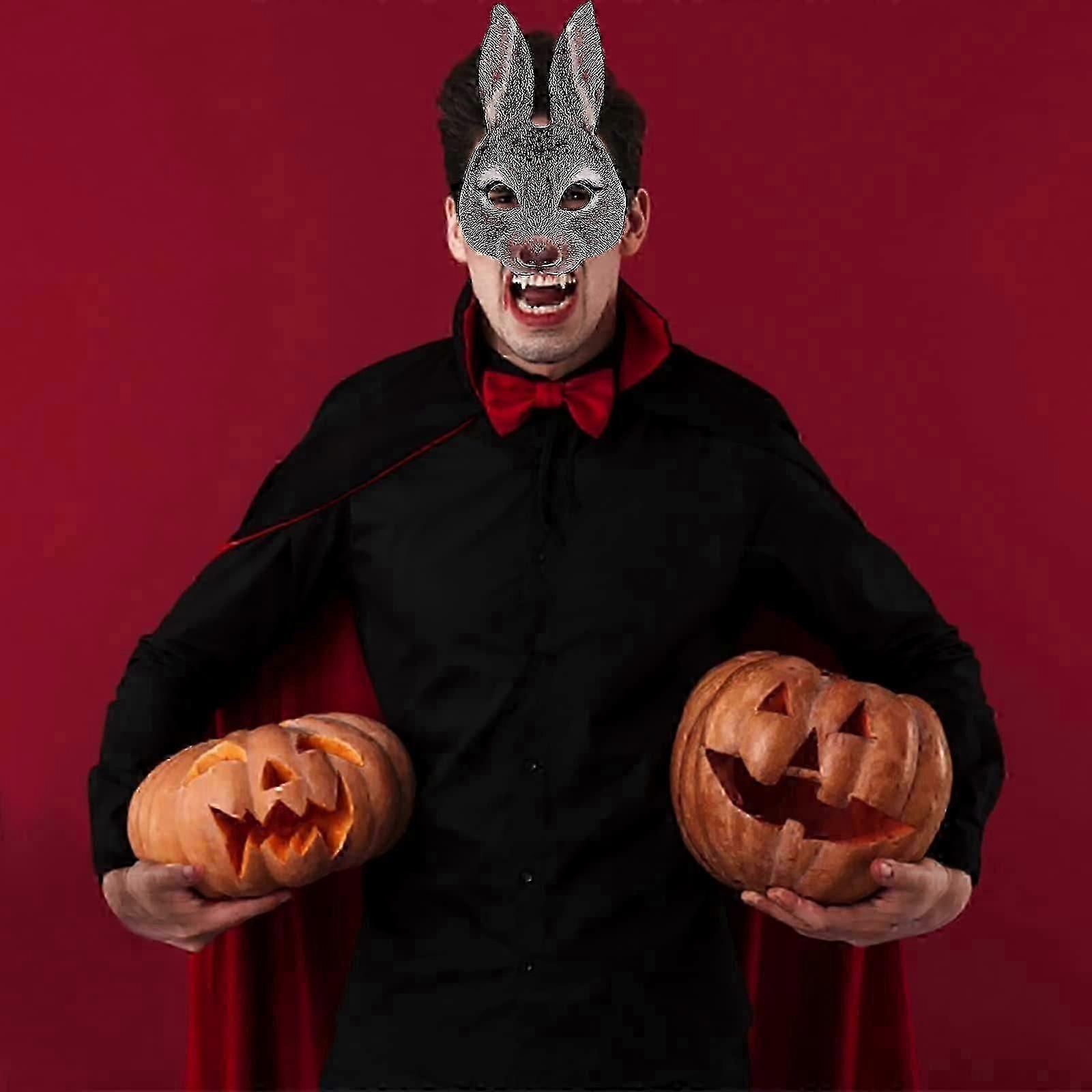 Plush Rabbit Mask White Rabbit Mask, Easter Costume Cosplay Party Mask ...