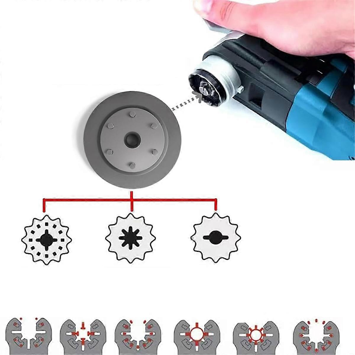 Oscillating Tool to OIS Adapter for Star Shank Type Machines, Multi ...
