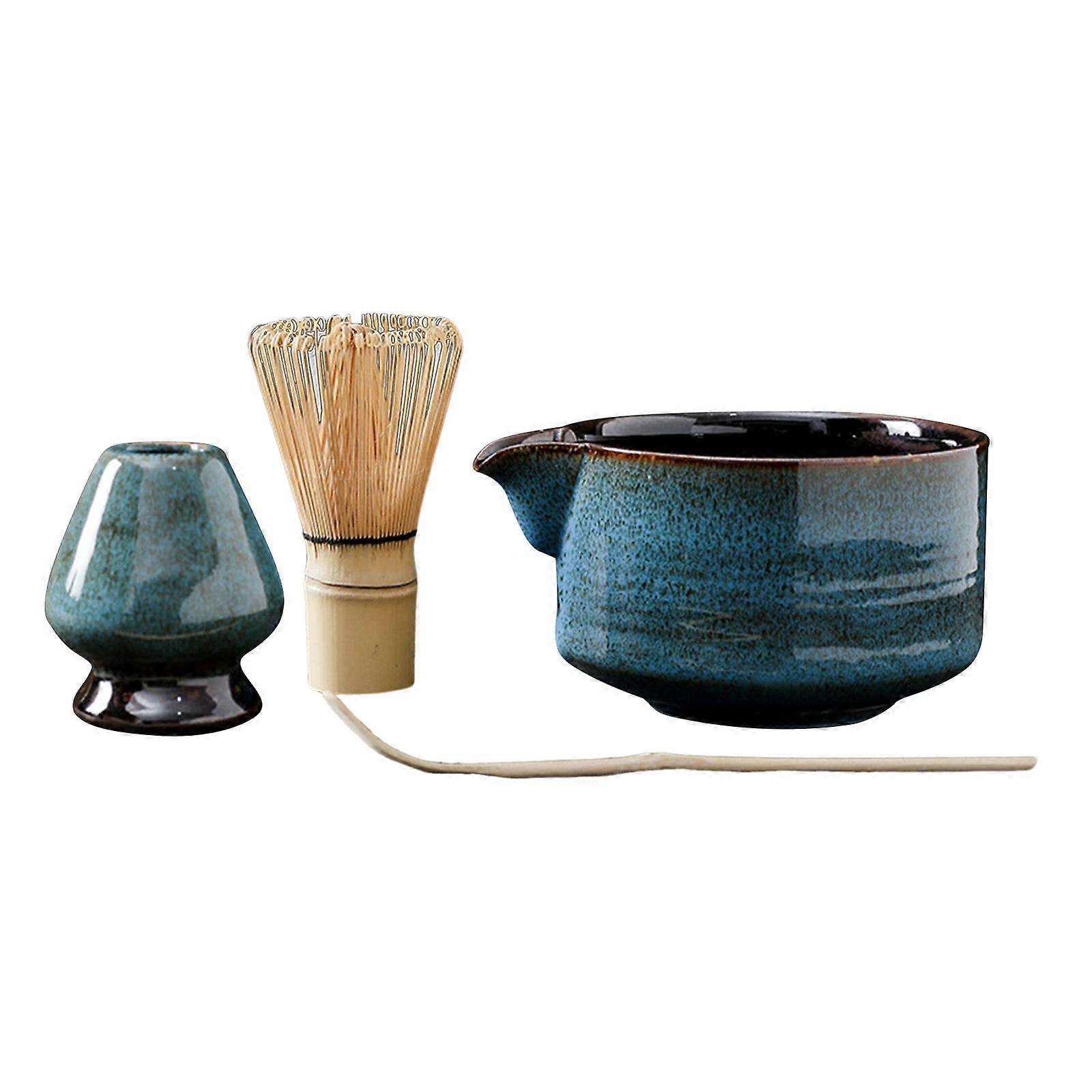 4Pcs Japanese Ceremonial Tea Bowl Full Matcha Whisk Set with ...