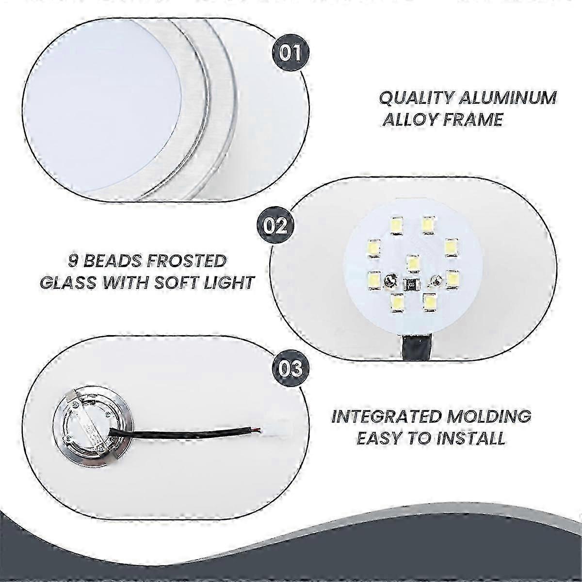 12V DC 2W Range Hood Lights with EL Socket, 2Pack Hole Closet Stove LED ...