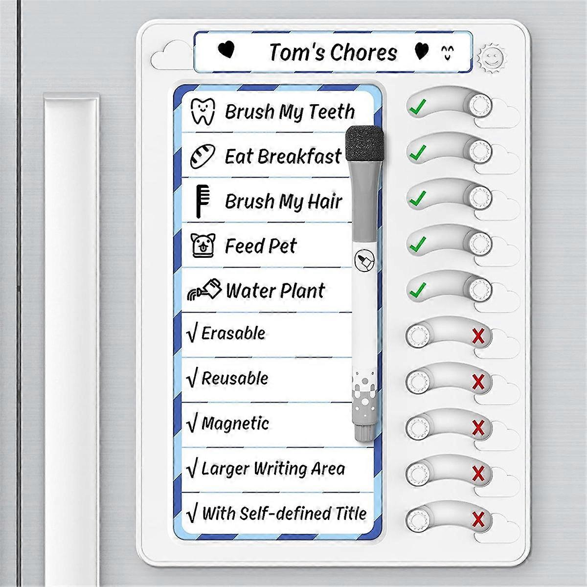 Erasable Chore Chart for Kids for Kids to Do List Routine Task Planning ...