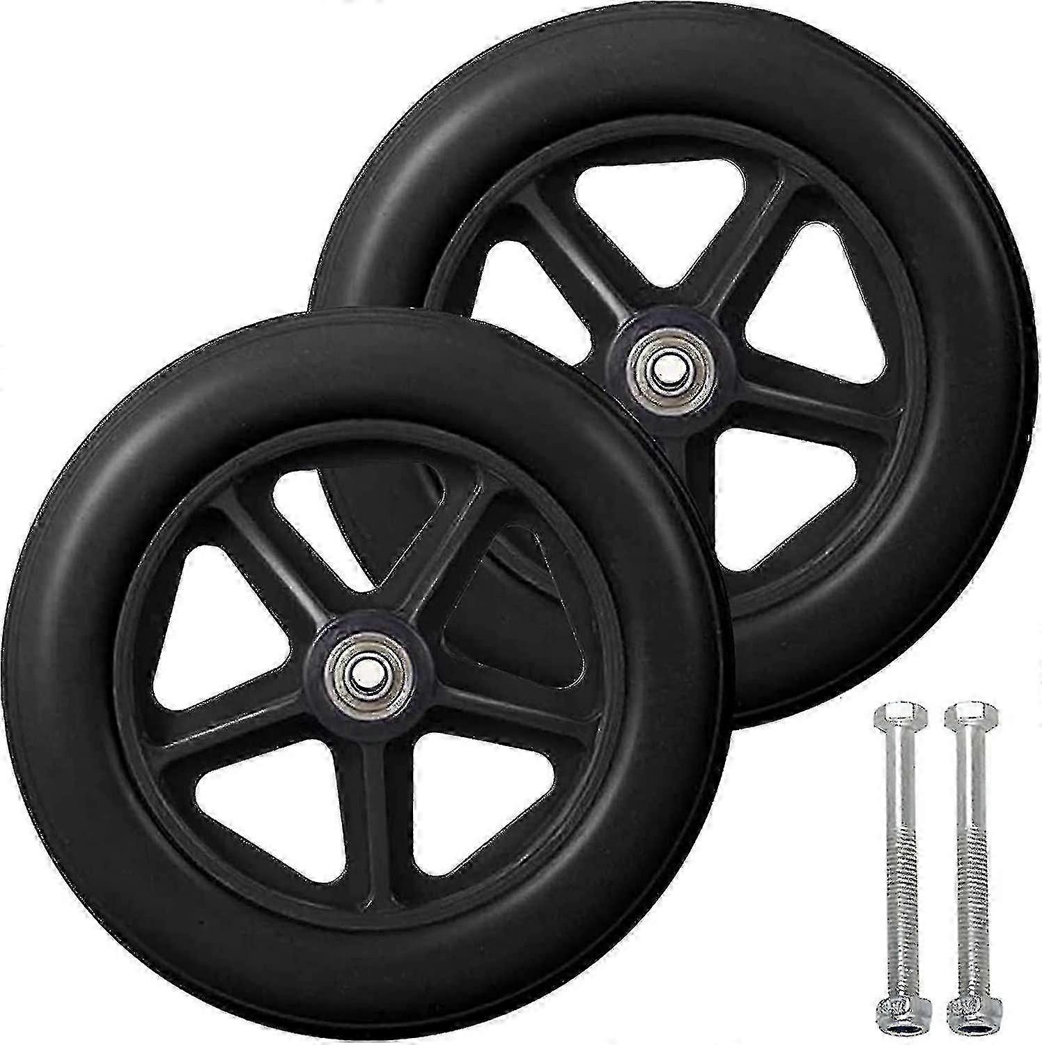 8 Inch Front Caster Wheels for Wheelchairs Rollators 2pcs Non-Slip ...