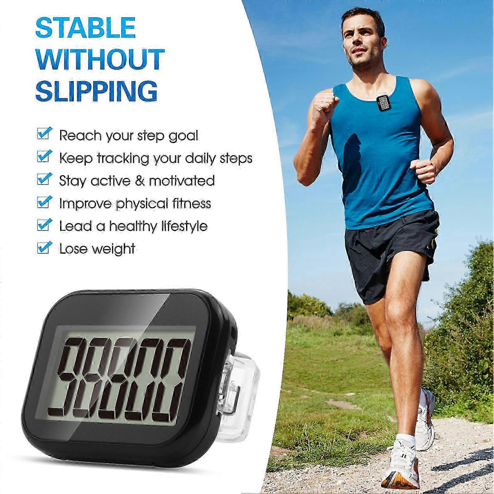 Step Counter with Clip and Lanyard, Large Display Step Tracker for All ...