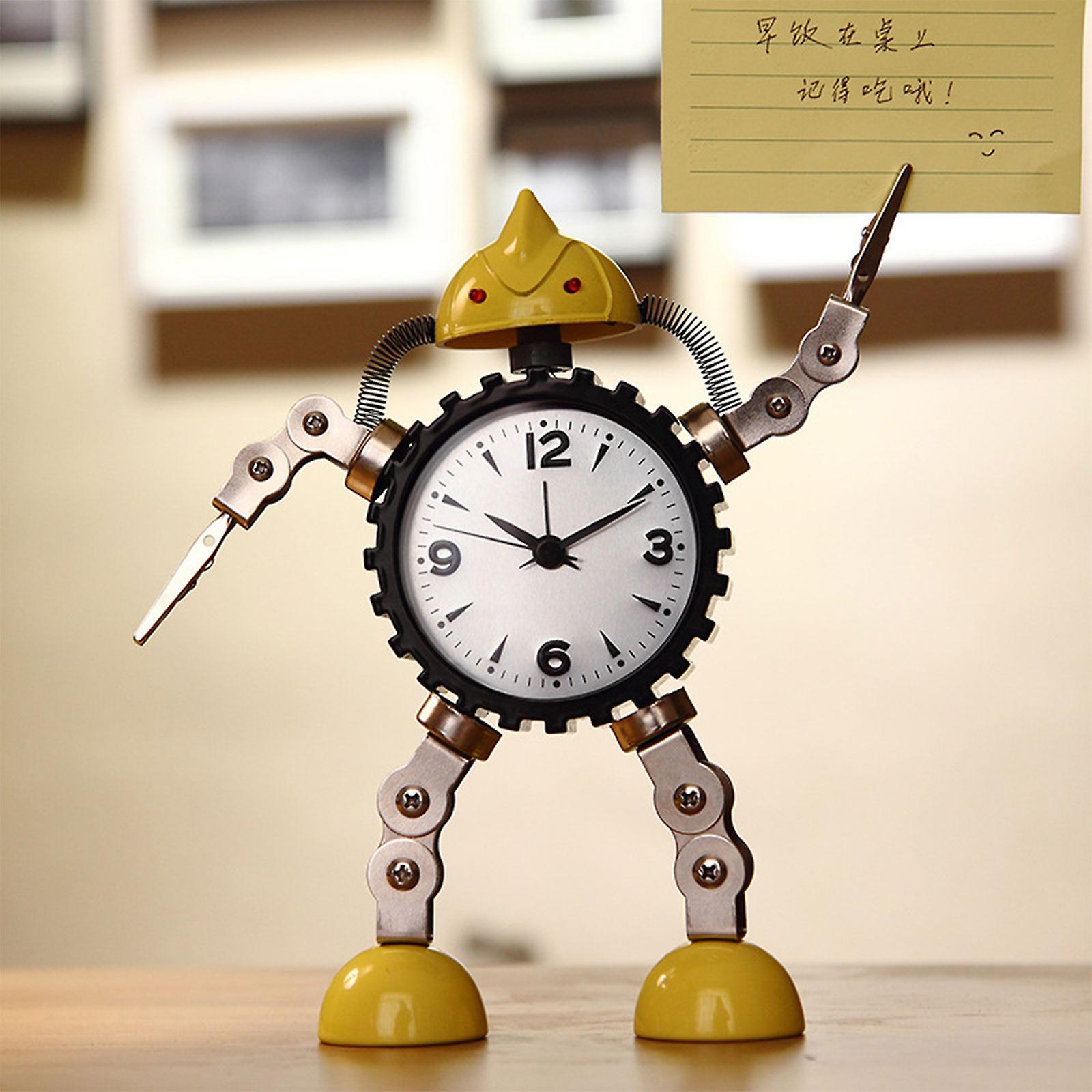 Gear Robot Desktop Alarm Clock for Creative Student Silent for Time ...