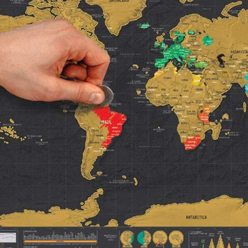 Posters & Prints Posters Interactive Scratch Off World Map Travel Home ...