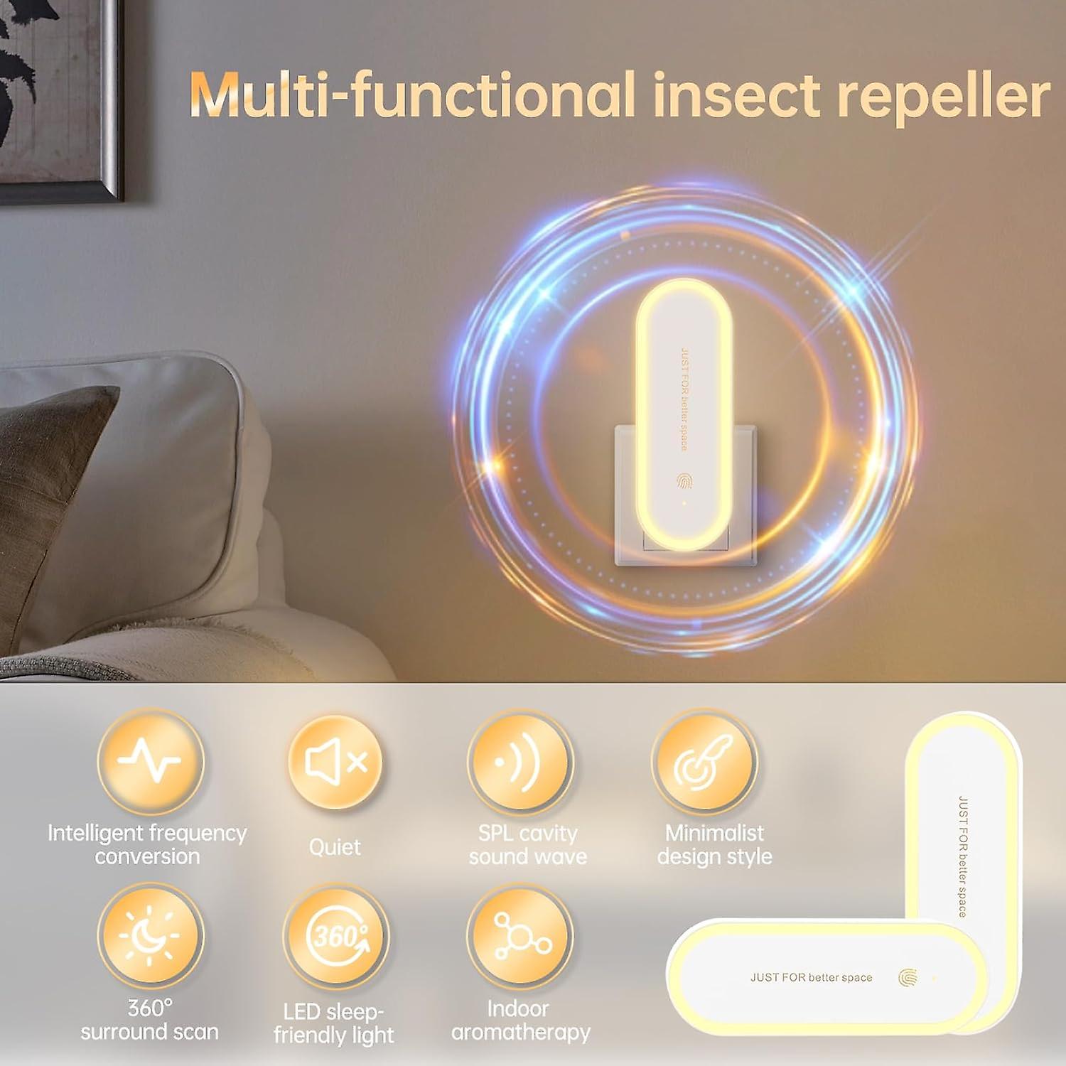 Ultrasonic Pest Repeller, LED Electronic Night Light Indoor Pest ...