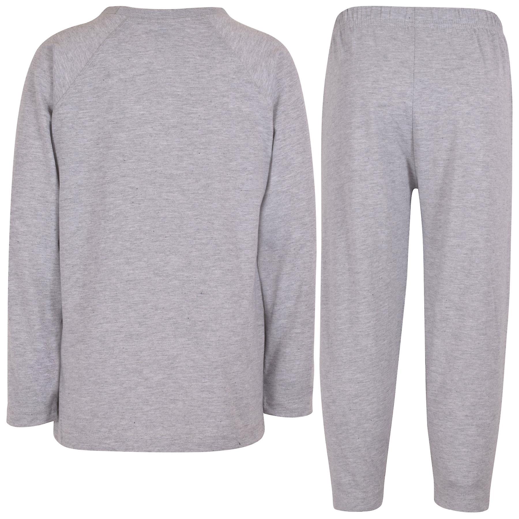 A2Z 4 Kids Girls Boys Raglan Sleeves Plain Pyjamas 2 Piece Comfort ...