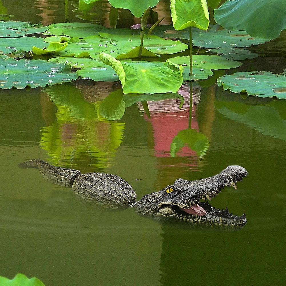 Artificial Fake Crocodile Alligator Head Floating Decoy Resin Garden ...