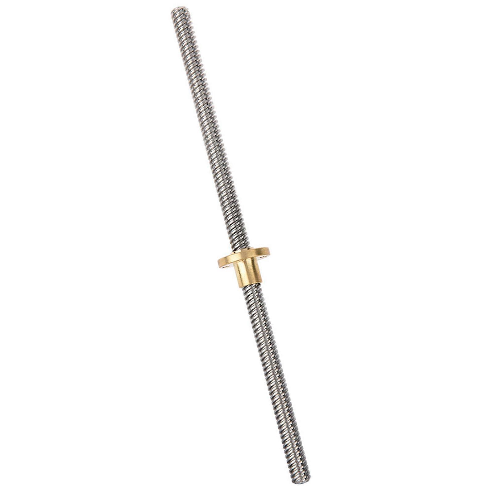 T8 8mm Trapezoidal Stainless Steel Threaded Rod Lead Screw & Brass Nut ...