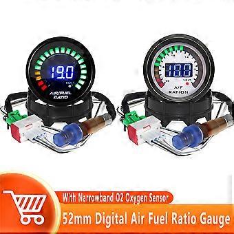 Car Gauge AFR 2 in 1 Racing Gauge with Narrowband O2 Oxygen Sensor 52mm ...