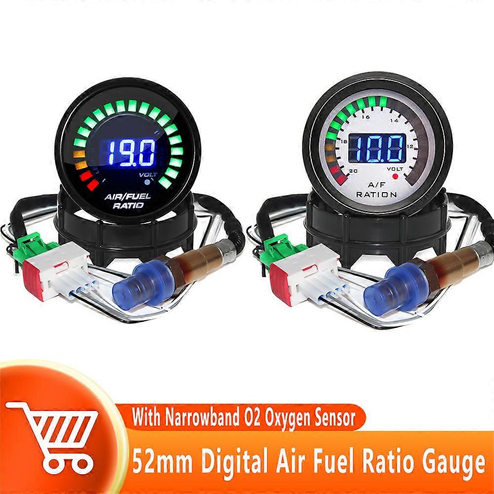 Car Gauge AFR 2 in 1 Racing Gauge with Narrowband O2 Oxygen Sensor 52mm ...