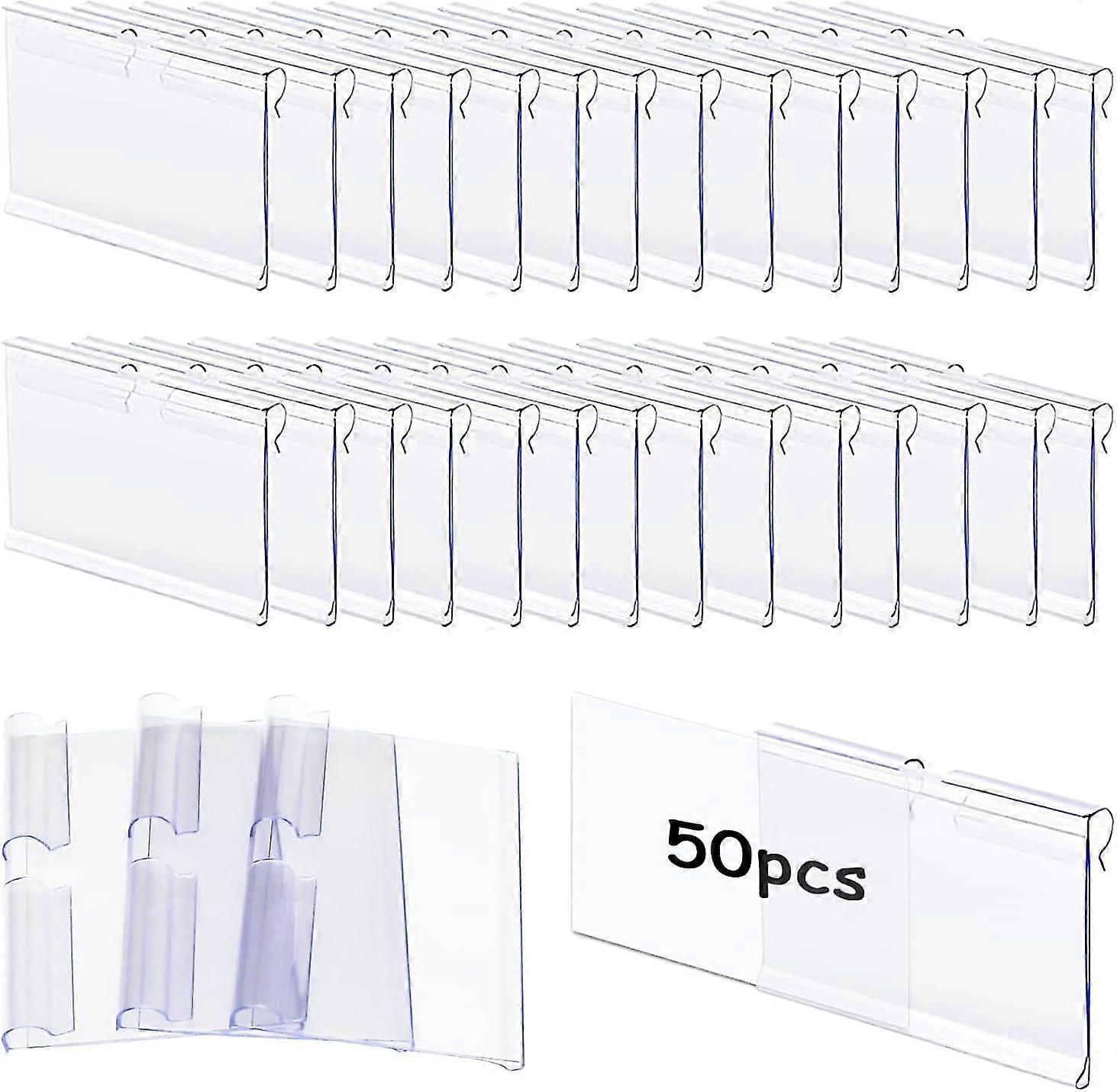 50 Pcs Transparent Price Sign Price Tag Label Holder Plastic Price Tags ...