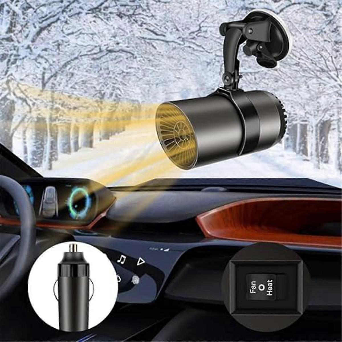Car Heater, 12V 150W Portable Windshield Defogger and Defroster, Plug ...