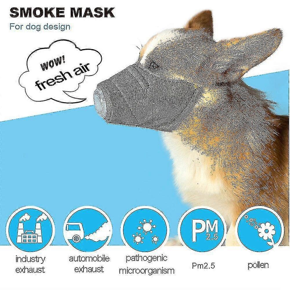 3pcs Dog Soft Face Mask Pet Respiratory Cotton Mouth Filter Anti Dust ...