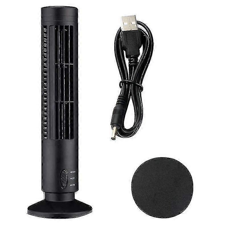 Small Tower Fan,portable Fan Quiet Bladeless ,2 Speed Electric Fan Usb ...