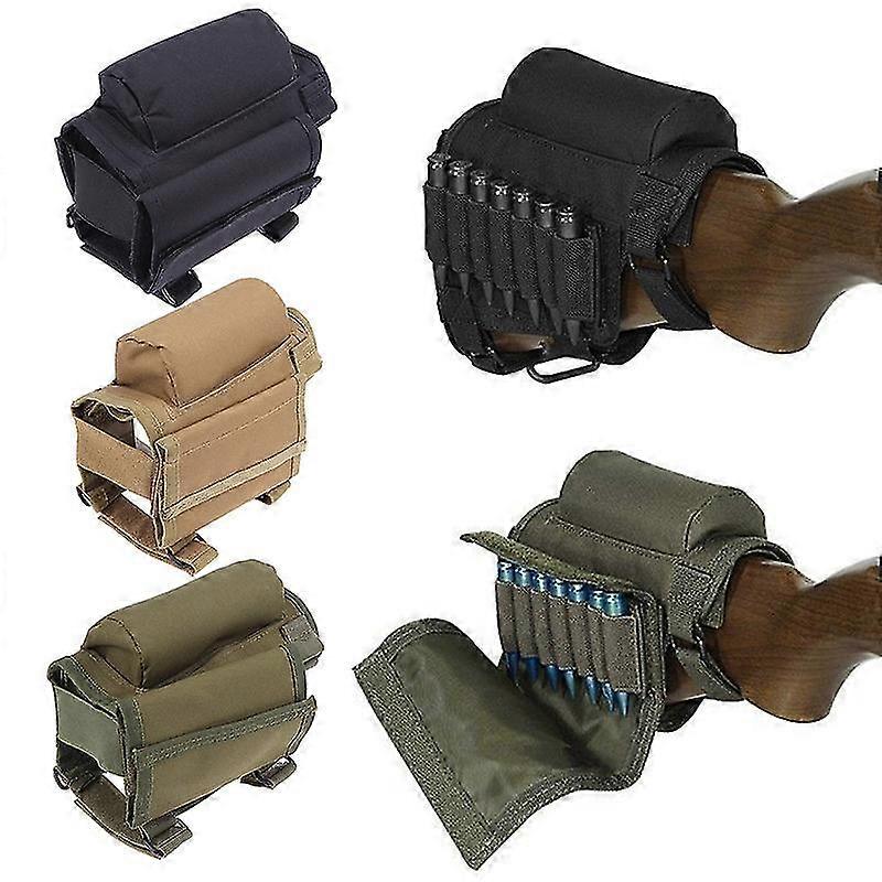 Outdoor Tactical Butt Stock Rifle Shell Cheek Rest Pouch Bullet ...