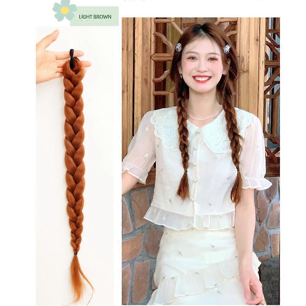 Hot Girls Exclusive Twist Braid Natural Fake Ponytail Braid Wig Braid ...