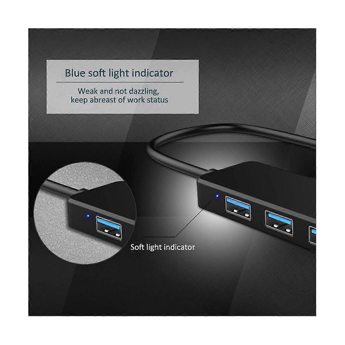 4 Ports USB Hub, USB 3.0 Hub USB Splitter USB Expander for Laptop ...