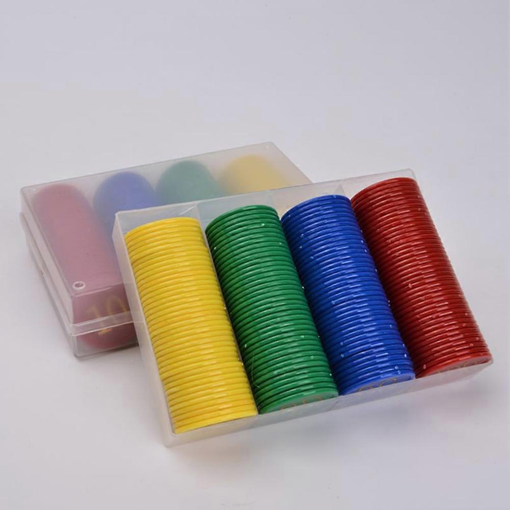 160Pcs/Set Face Value Poker Round Chips Counting Number Toy Game Party ...