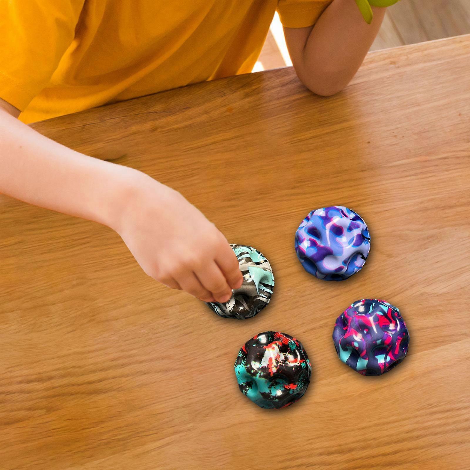 4Pcs Moon Ball, Rubber Bouncing Ball, Improve Hand Eye Coordination ...