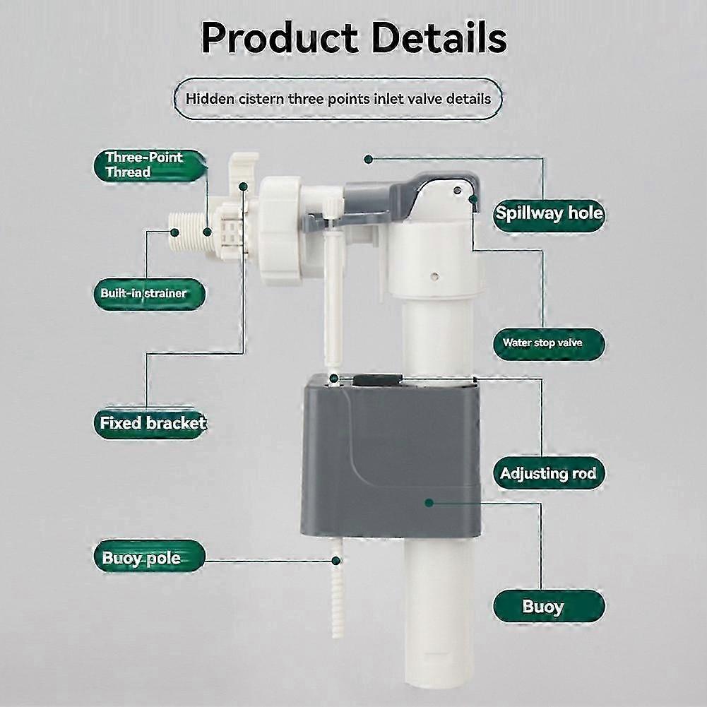 Bathroom In-Wall Water Tank Inlet Valve Hang Wall Hanging Toilet Water ...
