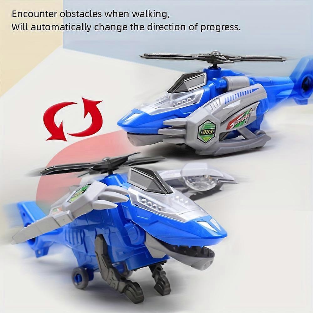Universal helicopter transforming dinosaur electric toy rotating ...