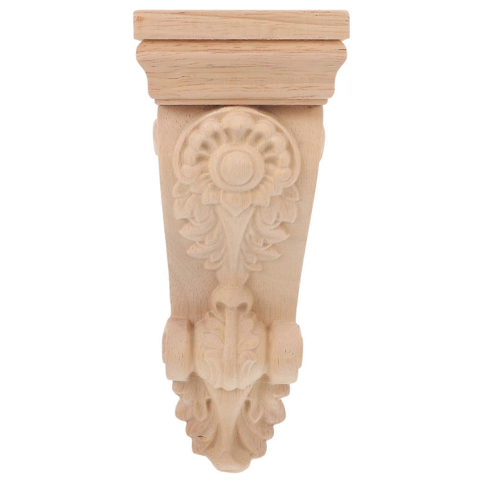 Wood Carved Applique Wooden Corner Onlay Decorative Roman Column Wall ...
