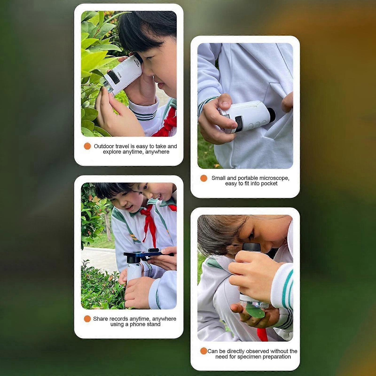 Minilabsters Miniscope Kids, Minilabsters Portable Pocket Microscope w ...