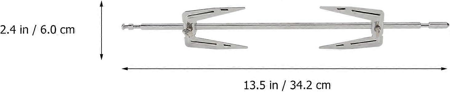 Stainless Steel Grill Rotisserie Forks Meat Spit Rods Barbecue Rotating ...