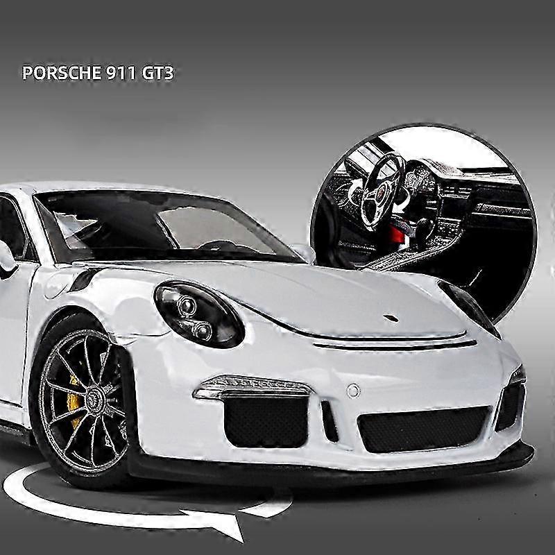 1:24 911 GT3 RS Blue Car Alloy Car Model Simulation Car Decoration ...