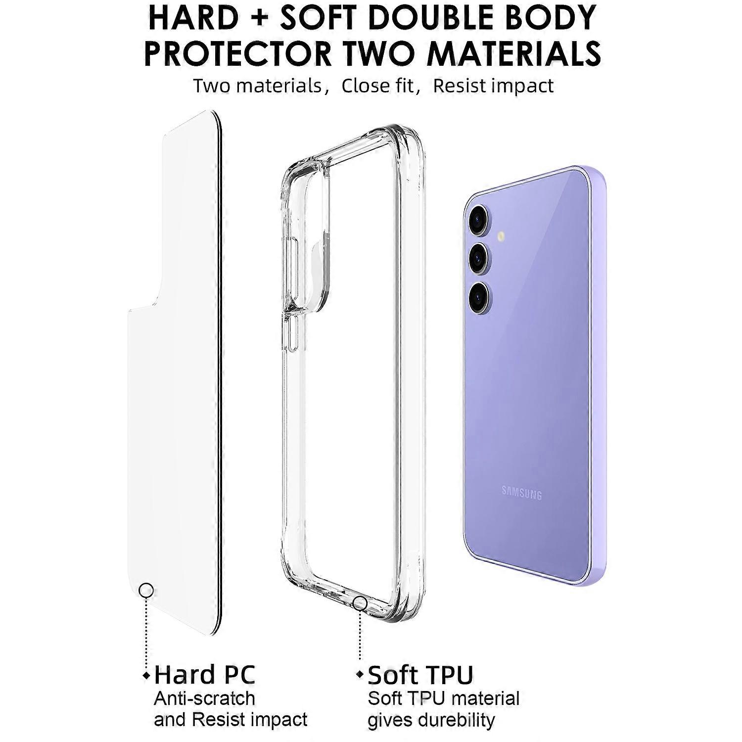 For Samsung Galaxy A35 5G Case Slim-fit Hard PC+TPU Phone Cover HD ...
