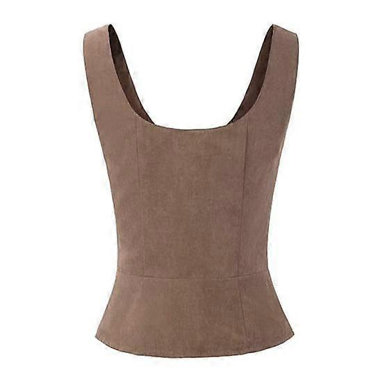 Renaissance Vinatge Square Neck Sleeveless Medieval Slim Fit Solid ...