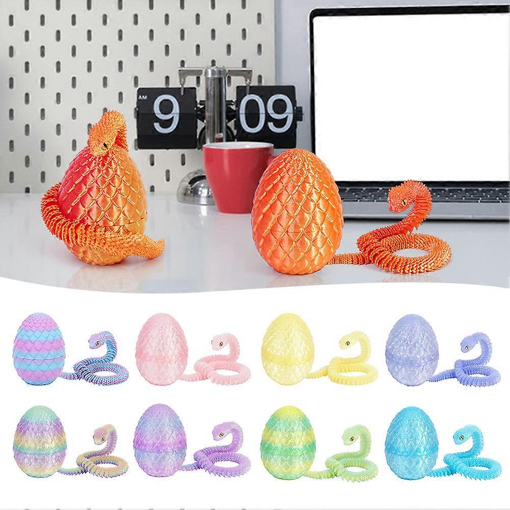 3D Printed Snake Scale Egg Fidgets Toy with Snake Included Flexible ...