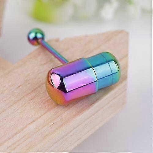 1Pc Cool Vibrating Barbell Tongue Rings Bars Piercing Stainless Steel ...