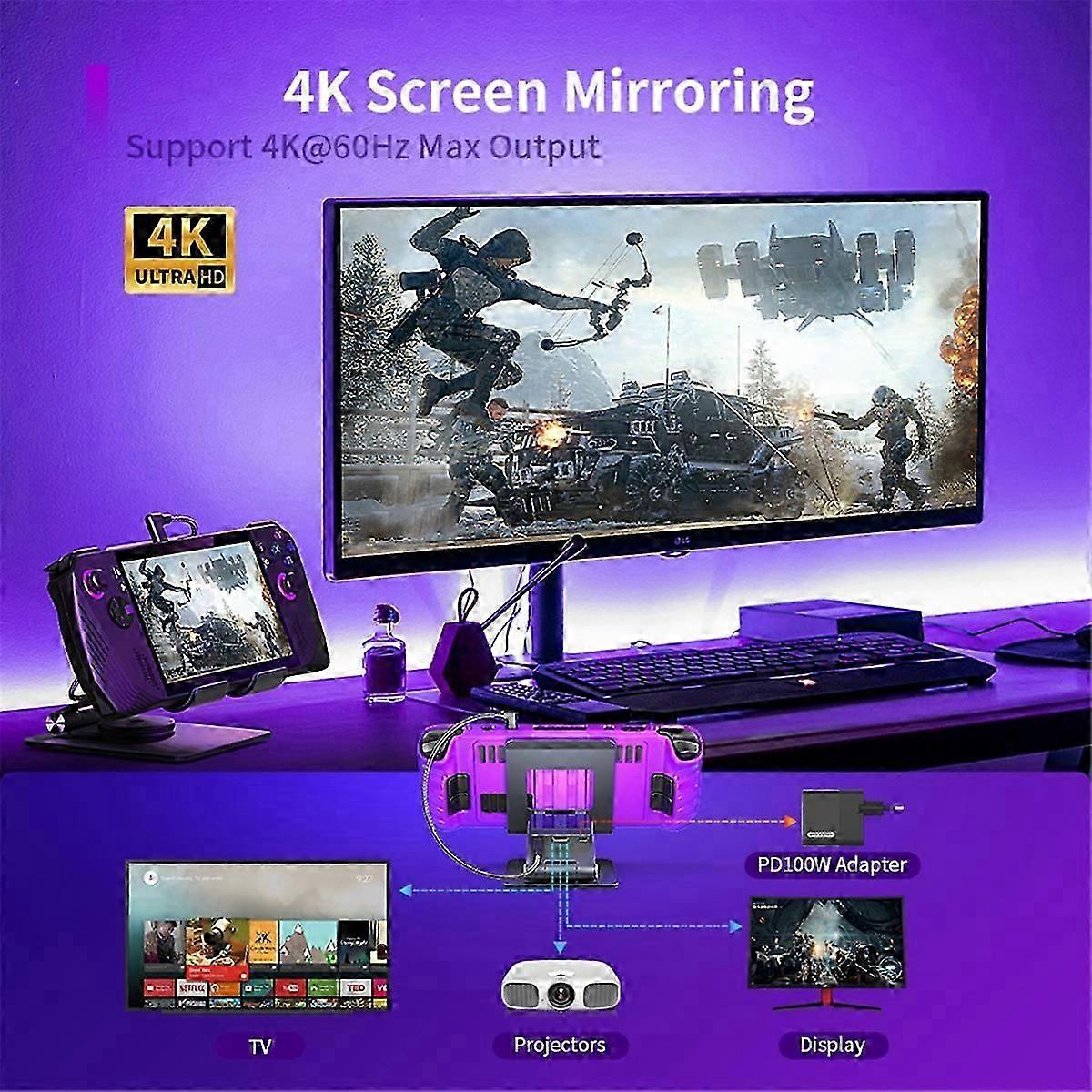 Docking Station for ROG Ally X&Steam Deck OLED&Switch&IPad Pro,B ...