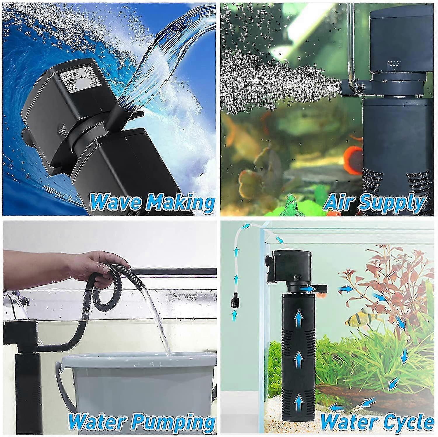 Aquarium Filter For 40-150 Gal. Tank Crystal 300gph Biochemical ...