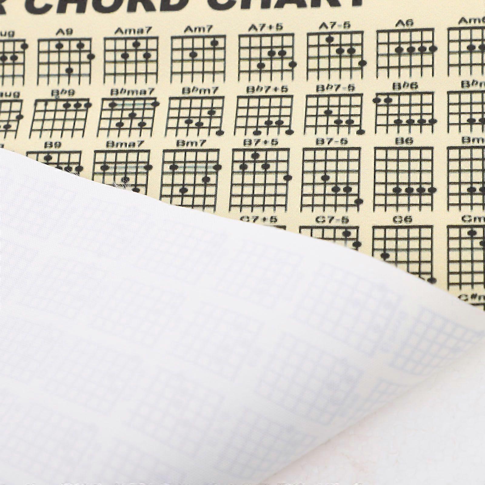 Guitar Chord Practice Chart Guitar Guide Chart Wall Art Guitar Chord ...