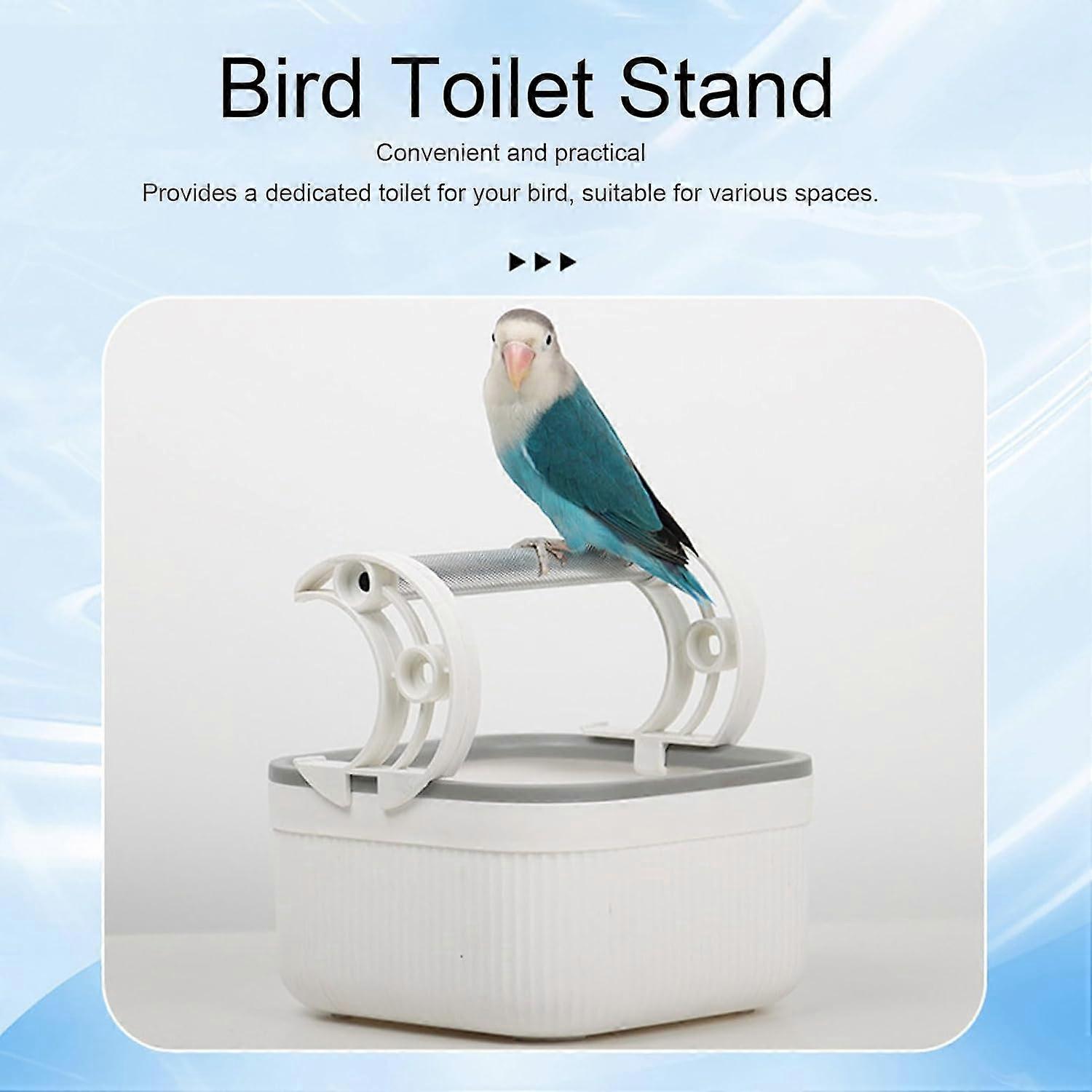 Bird Toilet Stand with Bucket for Parakeets and Cockatiels | Easy Potty ...
