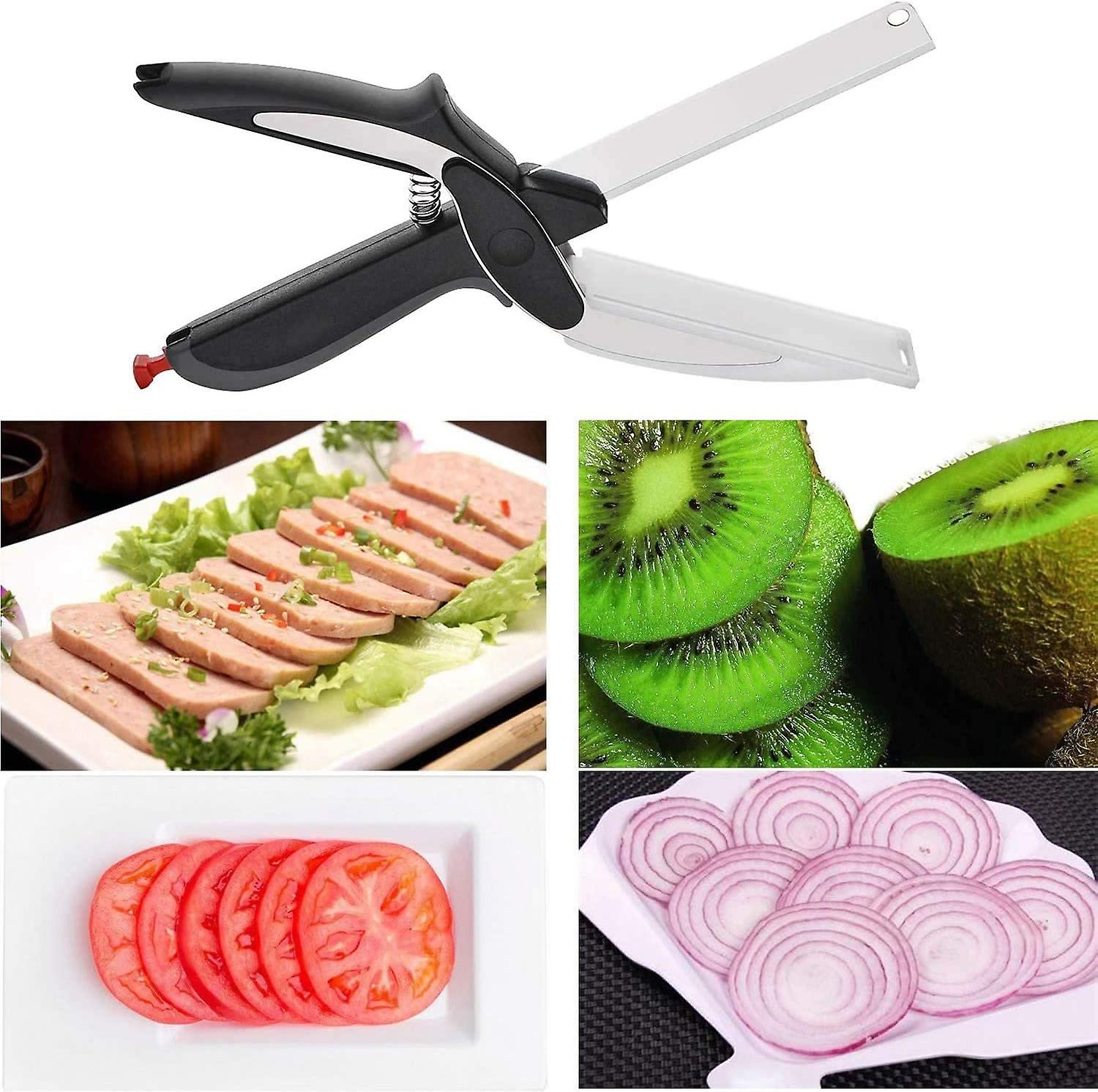 Kitchen Food Scissors, Food Cutter Chopper Clever Stainless Steel Knife ...