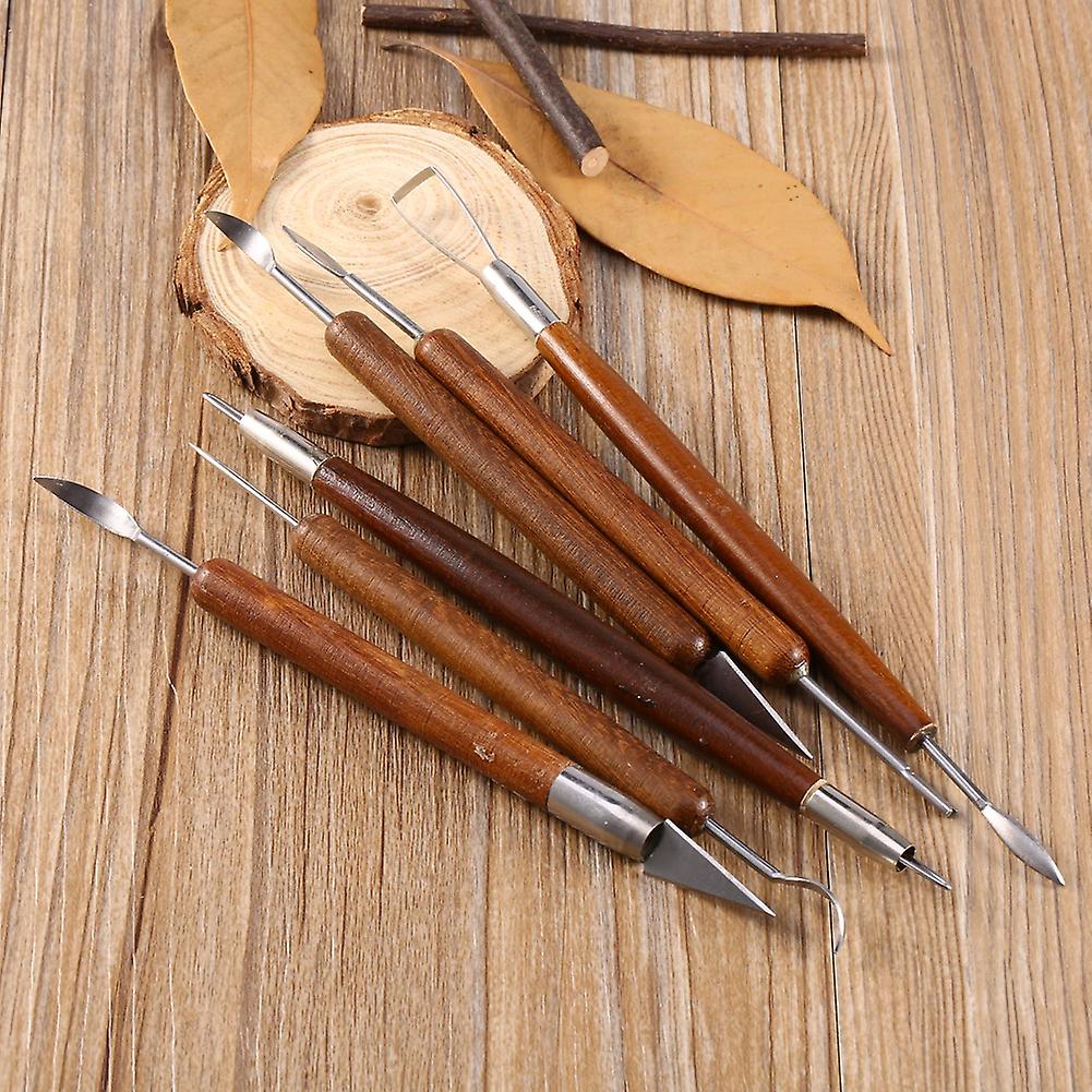 6pcs Clay Sculpting Set Wax Carving Pottery Tools Shapers Polymer Modeling | Fruugo UK