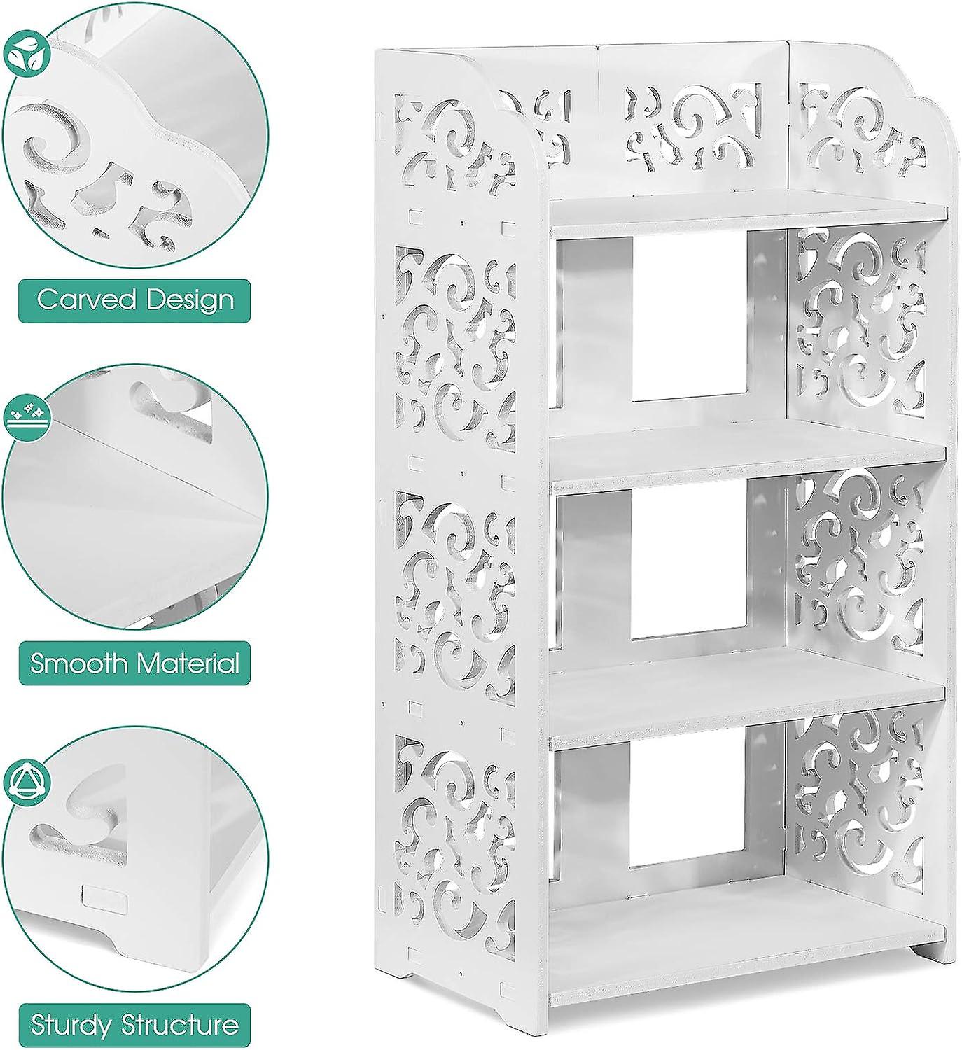 4 Tier Shoe Rack, Hollow Out Shoe Racks Storage Cupboard, Modern ...