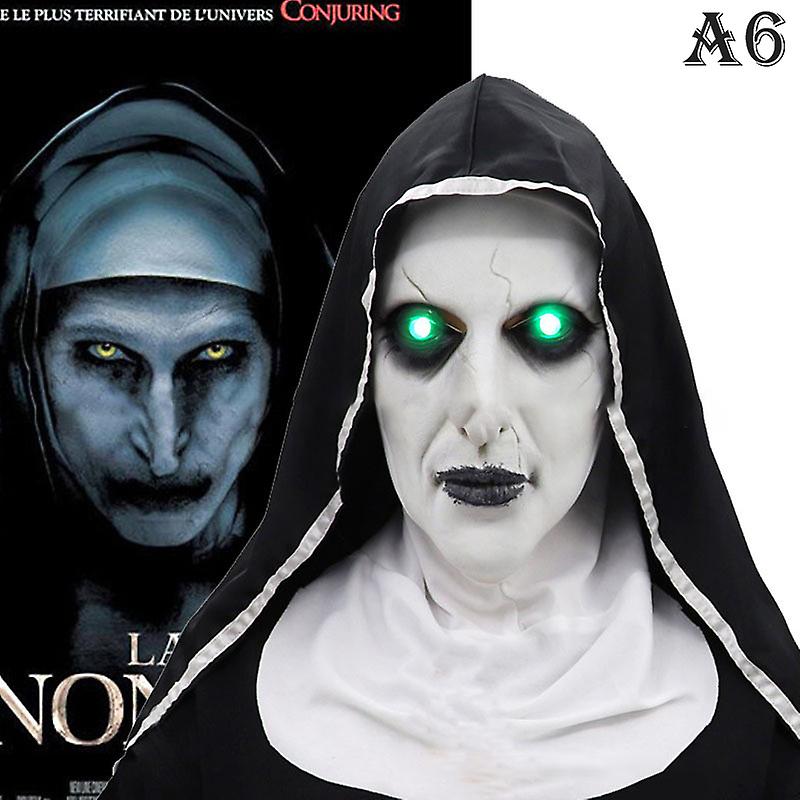 The Horror Scary Nun Latex Mask W/headscarf Valak Cosplay For Halloween ...