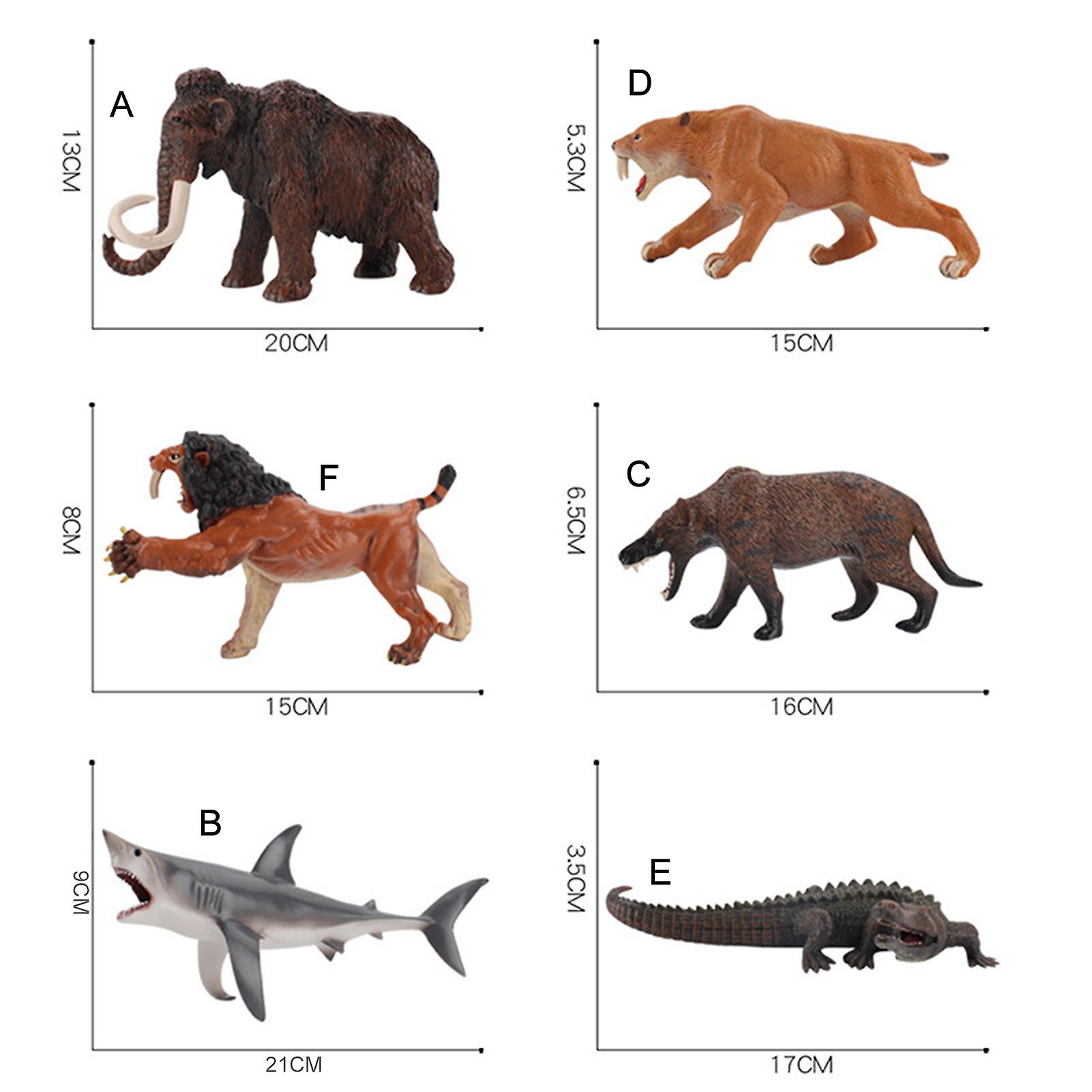 Animal Figurine Simulated Desktop Decoration Mammoth Megalodon Dire ...