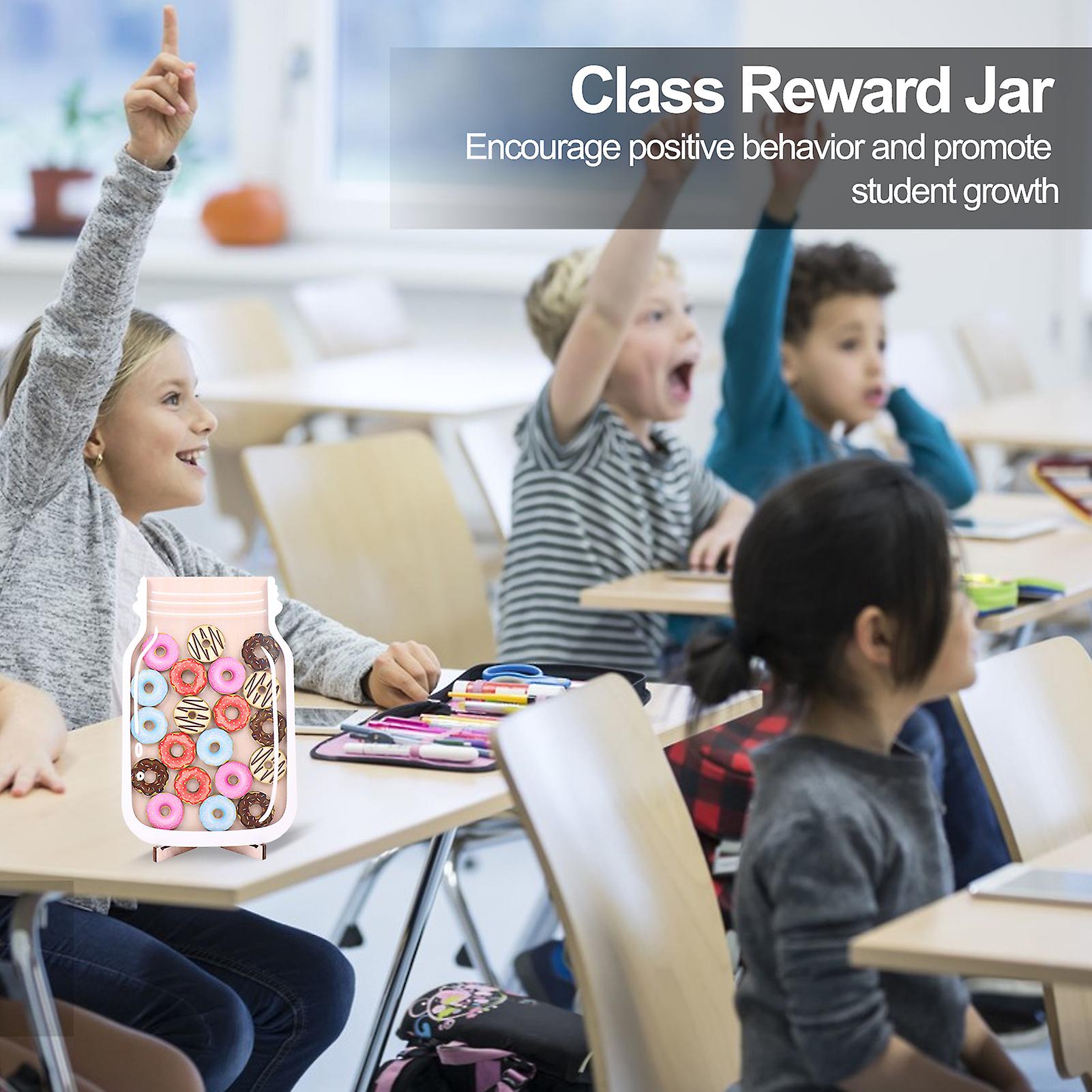 Classroom Doughnut Reward Jar for Students Bulletin Board Chart Tokens ...