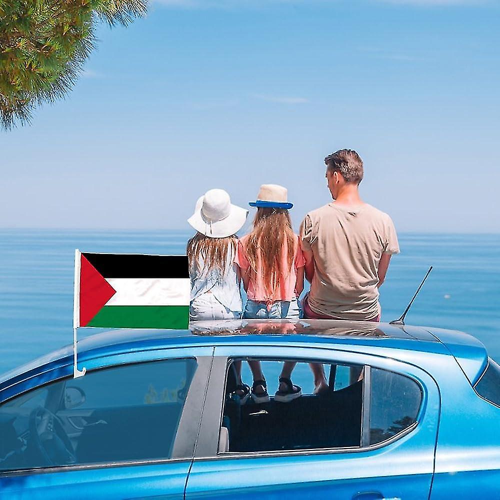 Palestine Car Flag, Palestinian Car Flag For Car Window With Palestine Flag And Car Flag Pole ...