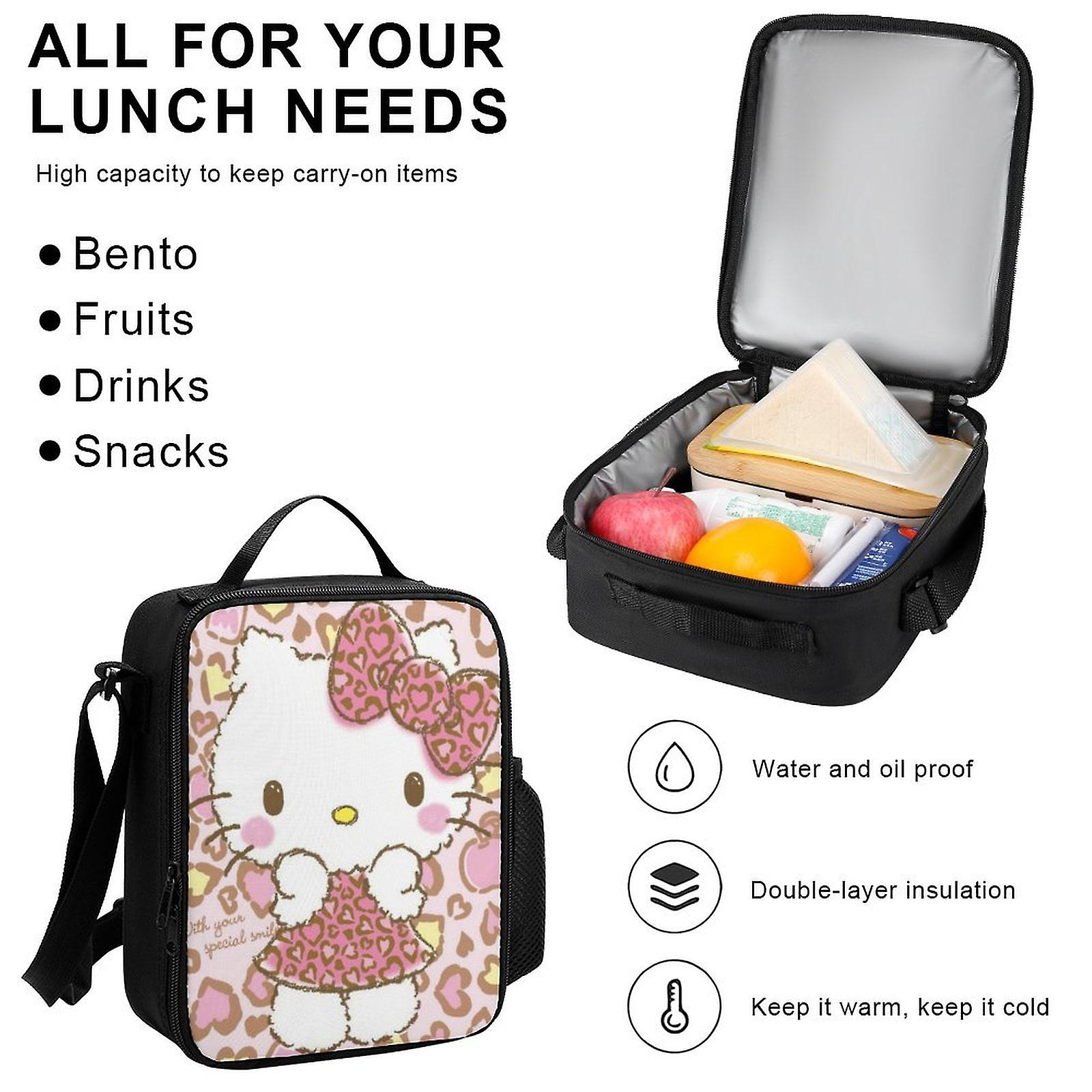 Hello Kitty Backpack Set, Backpack with Lunch Box And Pencil Case 3pcs ...