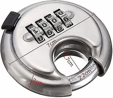70mm Combination 4 Position 304 Stainless Steel Discus Disc Padlock ...