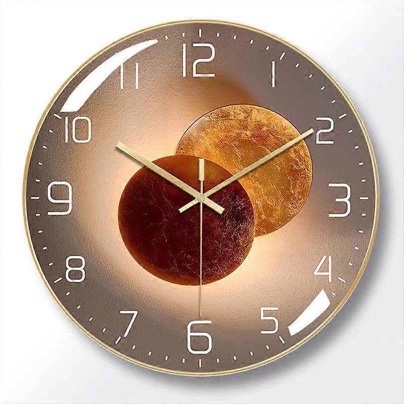 Modern Silent Wall Clock, 30cm Diameter Wall Pendulum, Round Digital ...