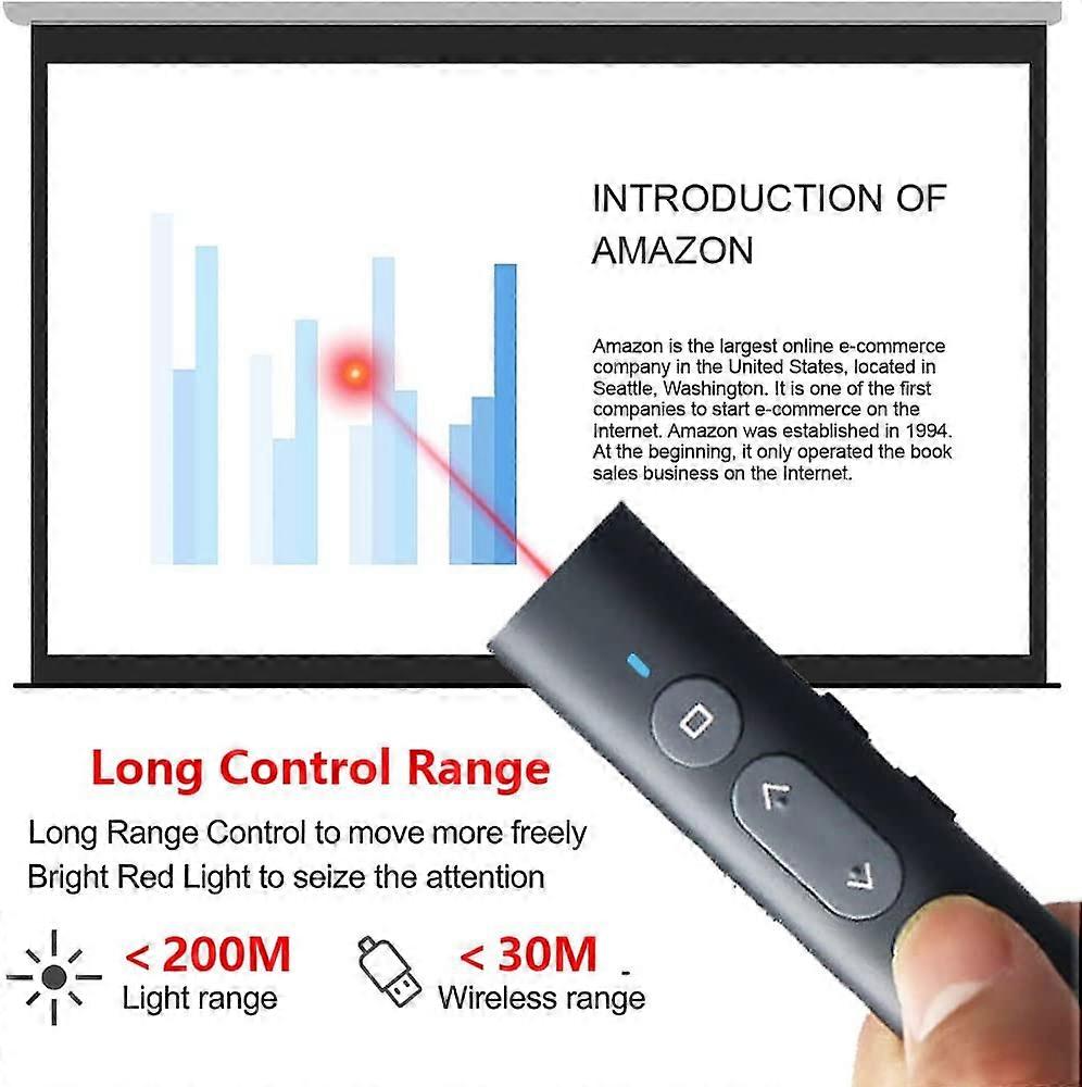 USB/Type-C 2 in 1 Rechargeable Powerpoint Remote Pointer ...