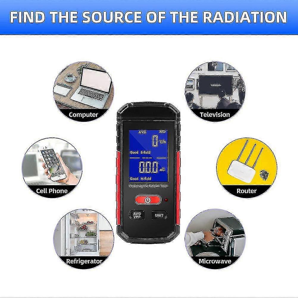 Emf Meter, Electromagnetic Radiation Detector, Rechargeable Digital Emf ...